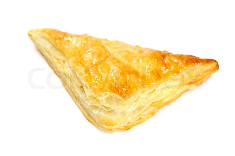 Puff Pastry Triangle Isolated on White ... | Stock image | Colourbox