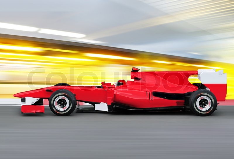 Formel Eins Rennen rotes Auto auf ... | Stock Bild | Colourbox