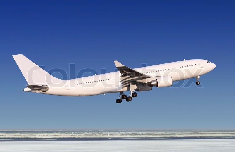 Small passenger airplane is landing to ... | Stock image | Colourbox