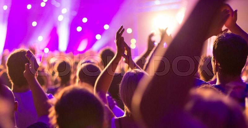 A concert, people are happy, celebrating ... | Stock Bild | Colourbox