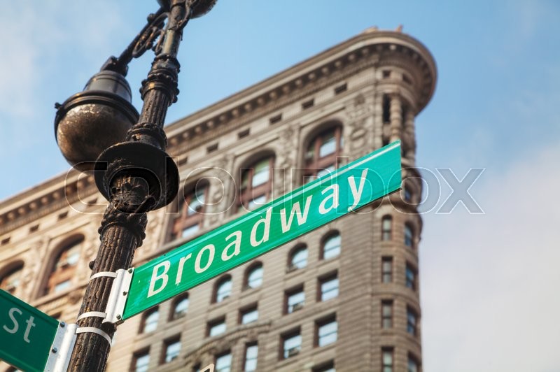 Broadway sign in New York City, USA on ... | Stock image | Colourbox