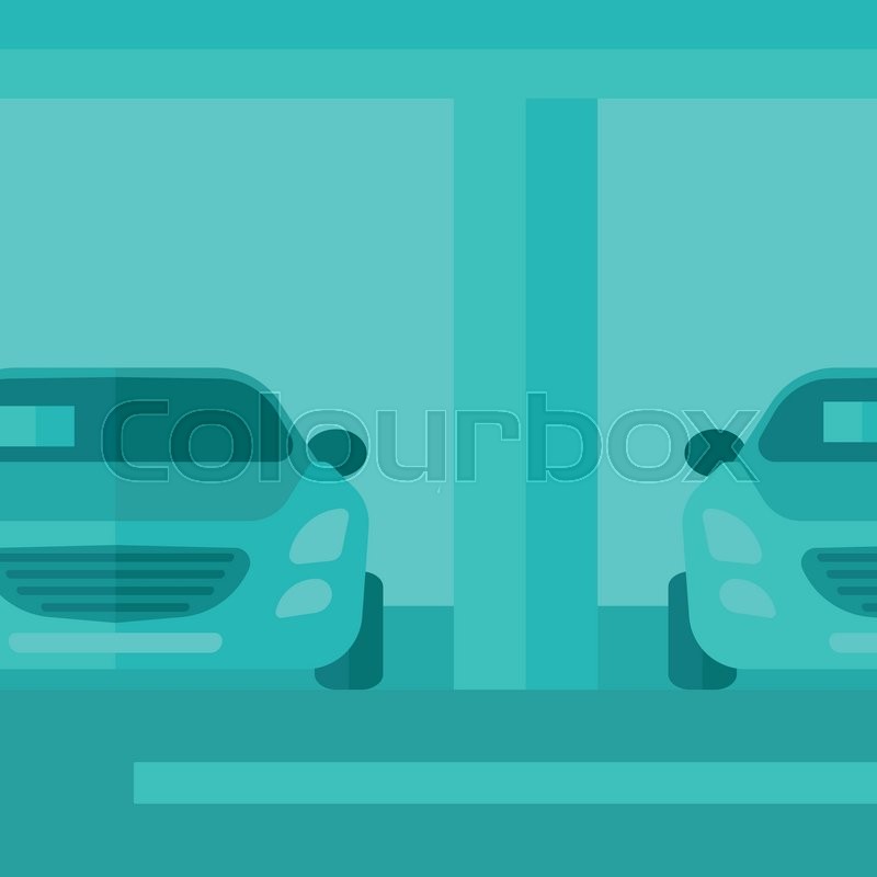 Background of car shop vector flat ... | Stock vector | Colourbox