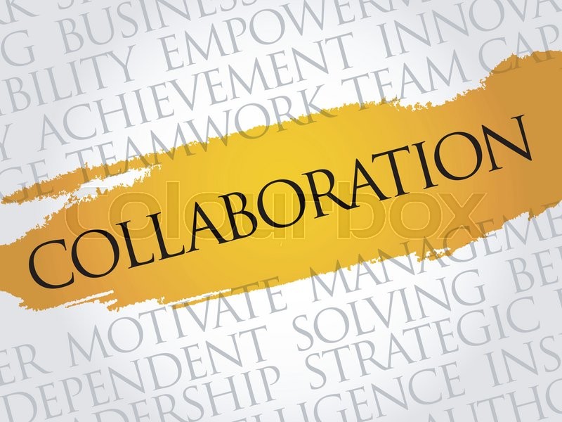 Collaboration word cloud, business ... | Stock vector | Colourbox