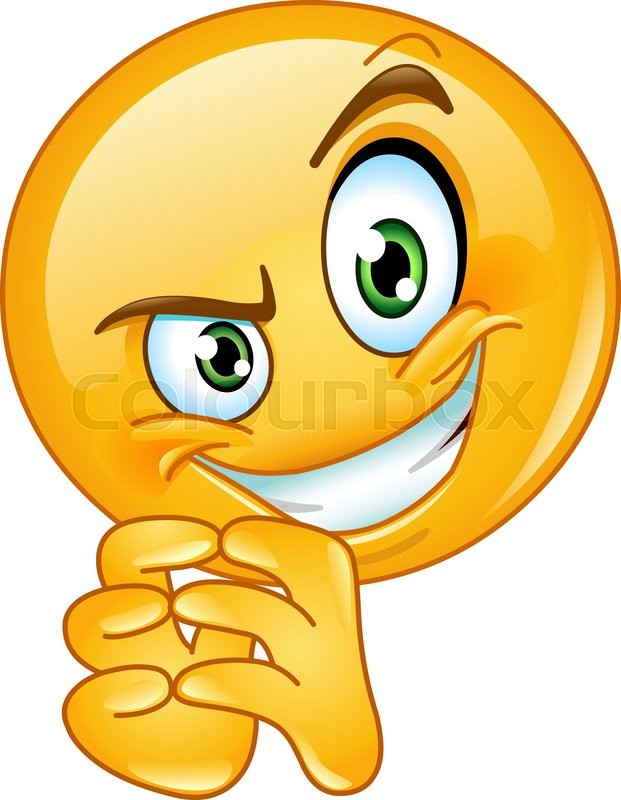 Sneaky emoticon | Stock vector | Colourbox