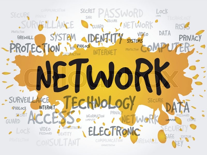 NETWORK word cloud, business concept | Stock vector | Colourbox