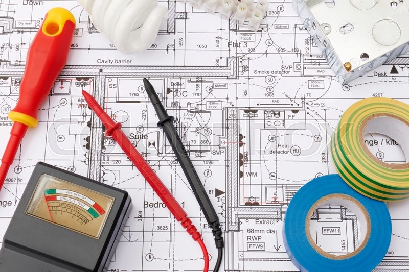 Electrical Components Arranged On House ... | Stock image | Colourbox