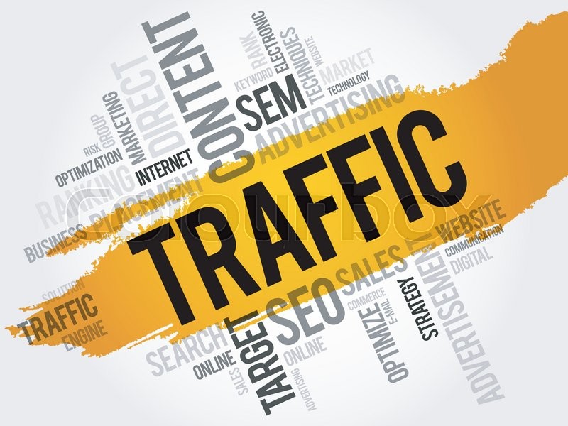 TRAFFIC word cloud, business concept | Stock vector | Colourbox