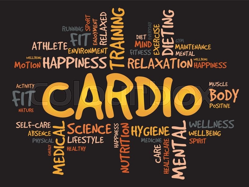 CARDIO word cloud, fitness, sport, ... | Stock vector | Colourbox