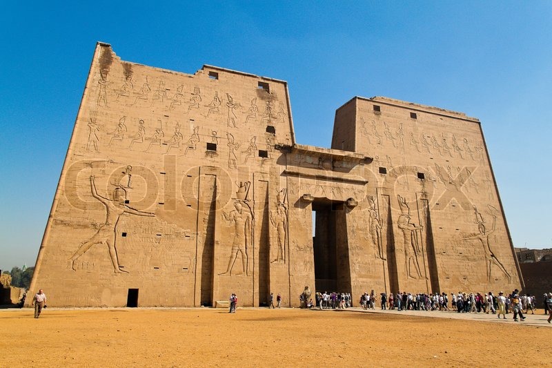 Africa, Egypt, Edfu, Horus ... | Stock image | Colourbox