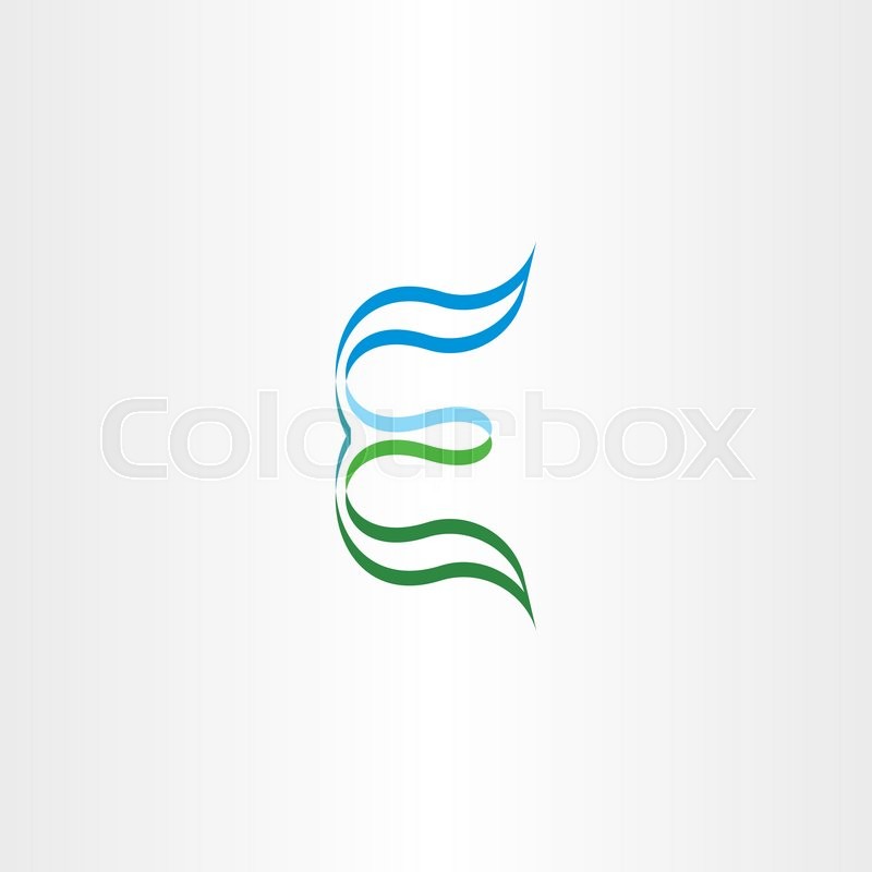 Green blue stylized logo letter e ... | Stock vector | Colourbox