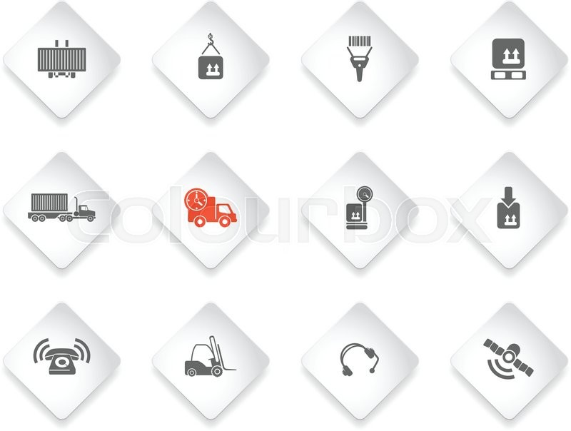 Logistics simply symbols for web and ... | Stock vector | Colourbox