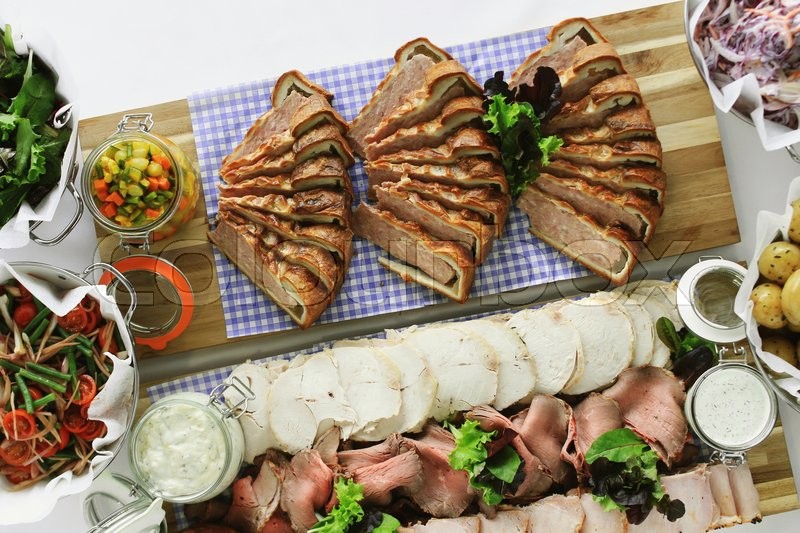 Traditional cold meat buffet selection ... | Stock image | Colourbox