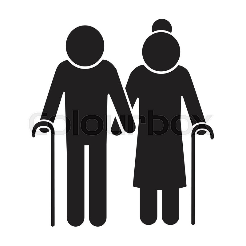Elder People Icon Illustration design | Stock vector | Colourbox