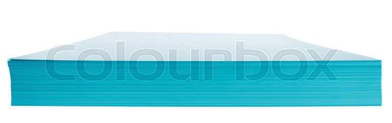 Stack of light blue paper sheets ... | Stock image | Colourbox