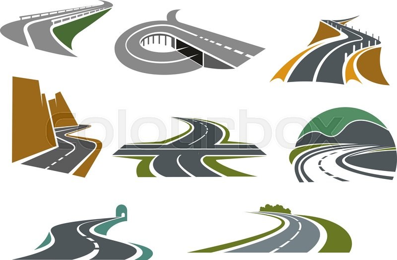 Transportation emblems and traveling ... | Stock vector | Colourbox