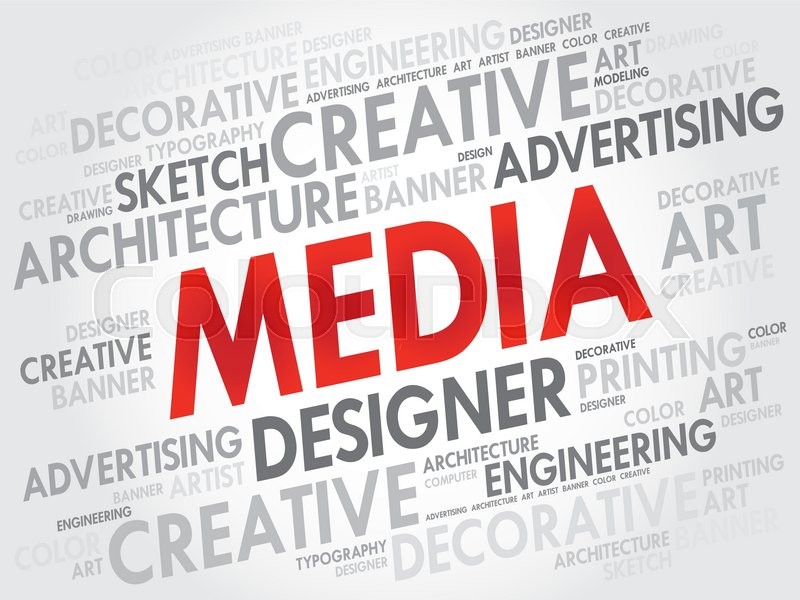 MEDIA word cloud, business concept | Stock vector | Colourbox