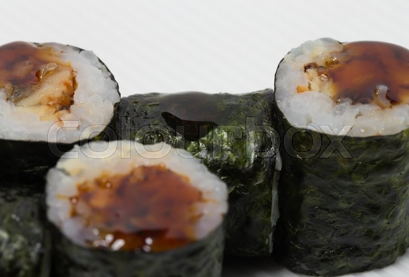 Traditional japanese maki unagi roll. ... | Stock image | Colourbox