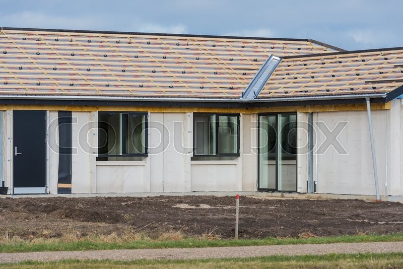 Byggeplads med parcelhus i Danmark | Stock foto | Colourbox