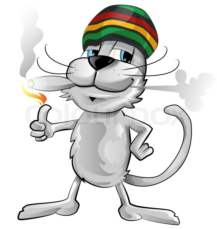 Rasta Cat Drawing