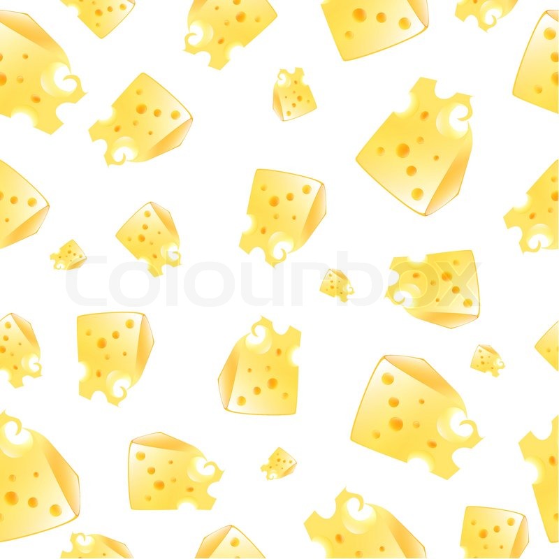Seamless yellow cheese background | Stock vector | Colourbox