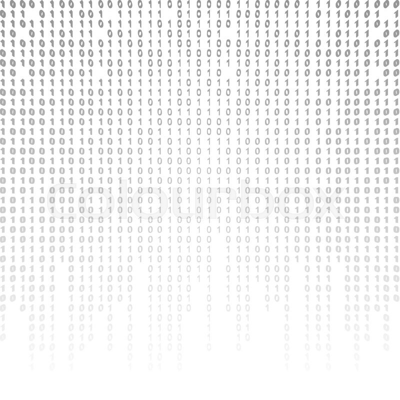 Binary code on a white background. ... | Stock image | Colourbox