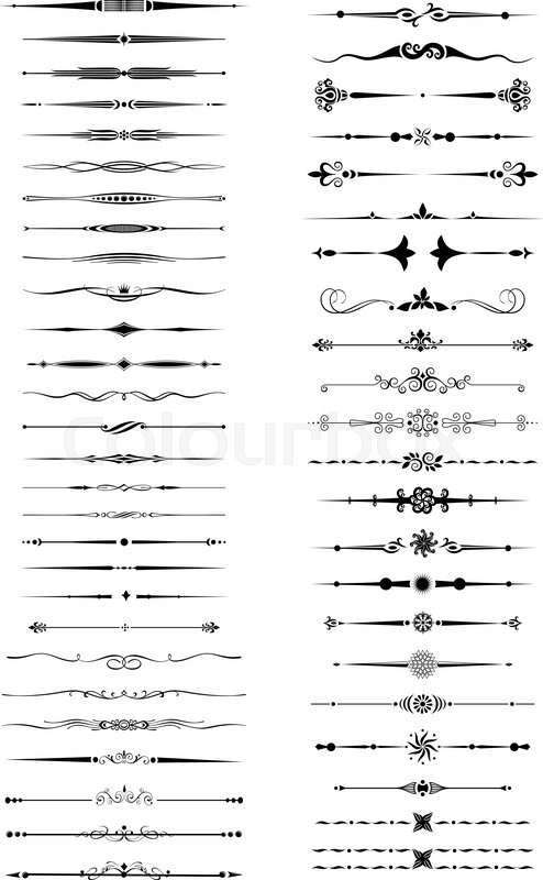 Various dividing elements | Stock vector | Colourbox