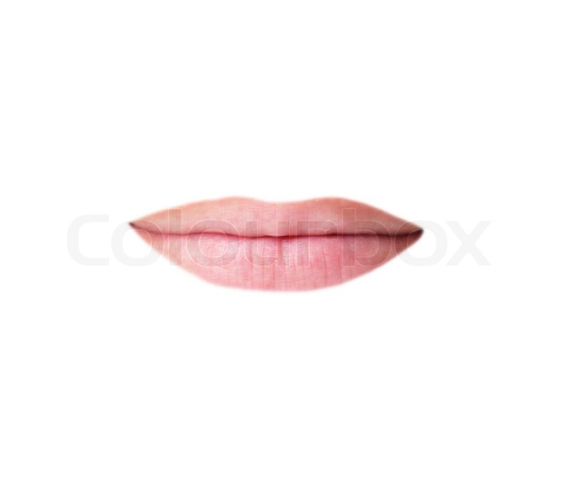 Men's lips isolated on white background | Stock image | Colourbox