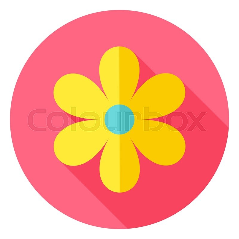 Spring Flower Circle Icon. Flat Design ... | Stock vector | Colourbox
