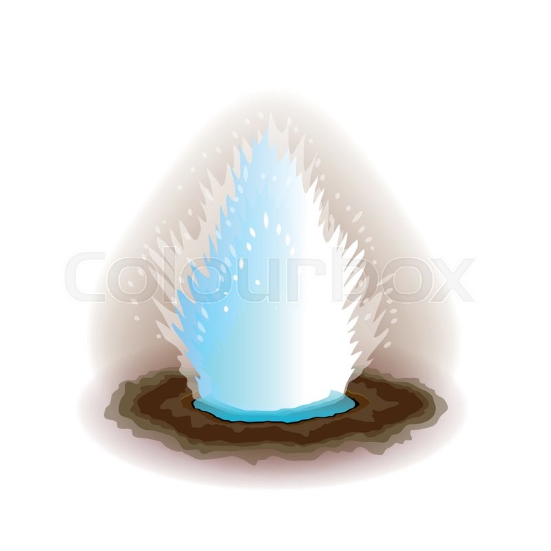 Geyser isolated on white ... | Stock vector | Colourbox