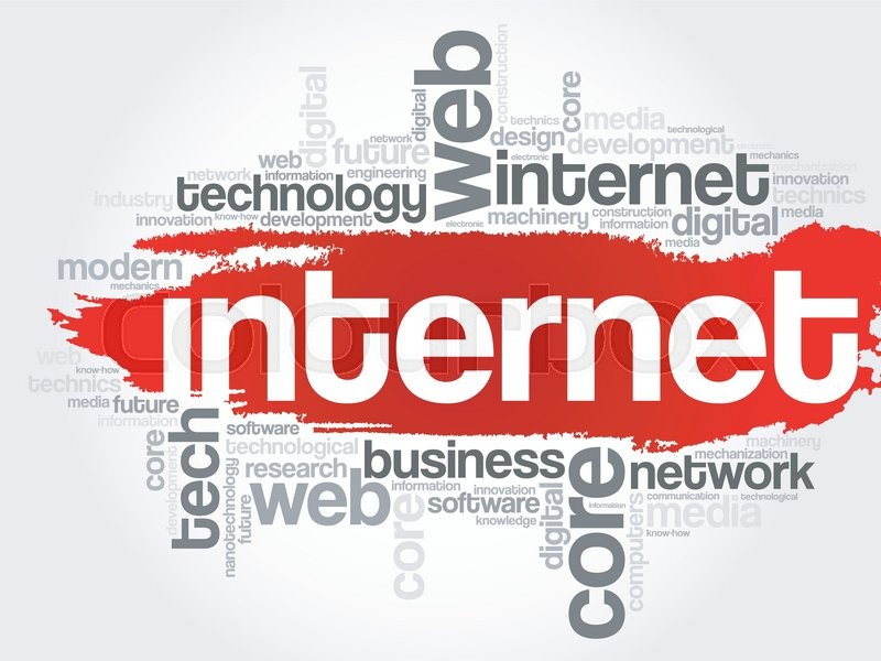 Internet word cloud, business concept | Stock vector | Colourbox