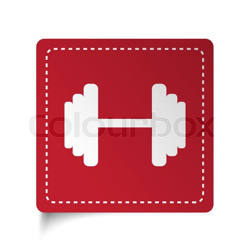 Red Dumbbell Icon