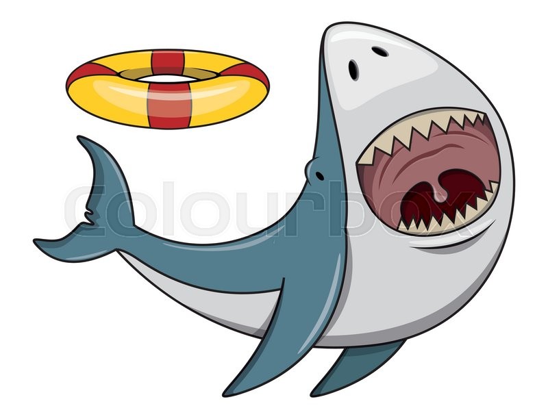 Shark playing | Stock vector | Colourbox