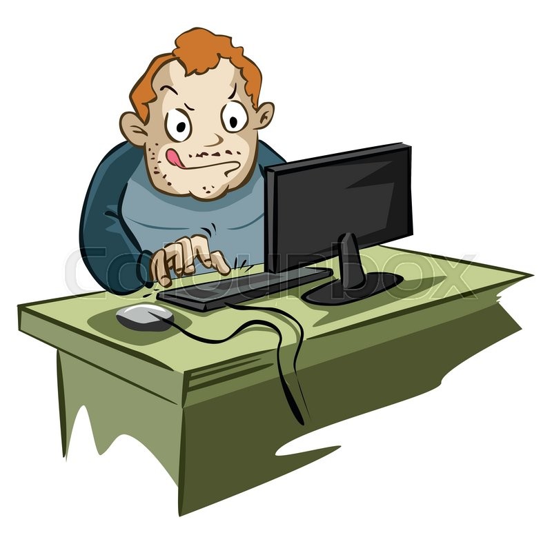 Computer User Cartoon