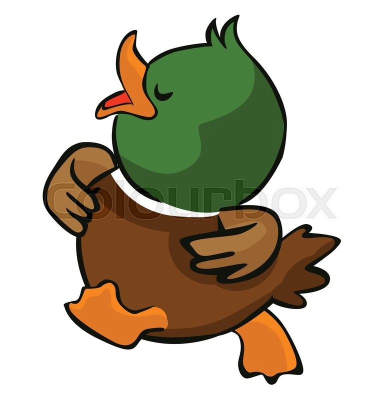 Walking duck | Stock vector | Colourbox