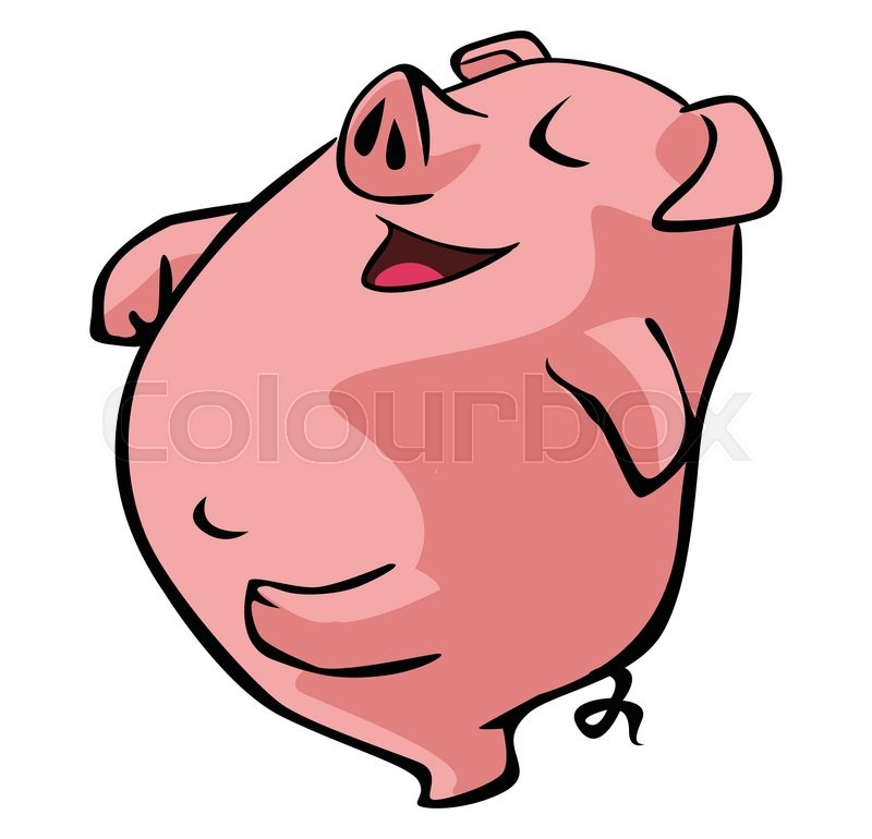 Pig walking | Stock vector | Colourbox