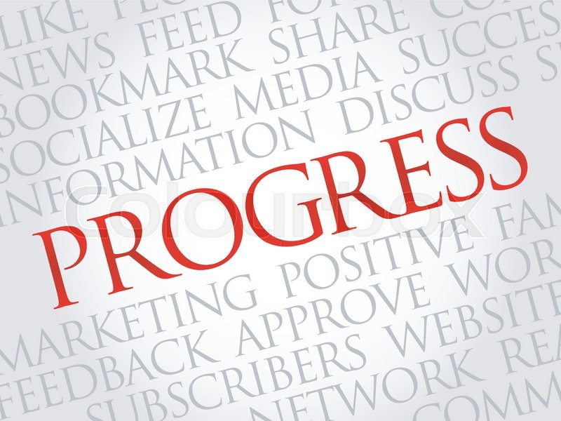 Progress word cloud, business concept | Stock vector | Colourbox