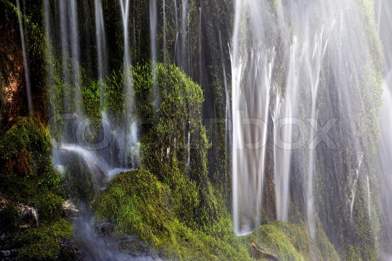 Waterfall close-up for wallpaper or ... | Stock image | Colourbox