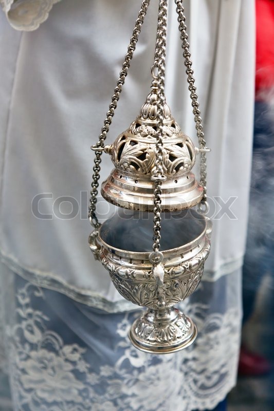 A jar full of incense in a religious ... | Stock image | Colourbox