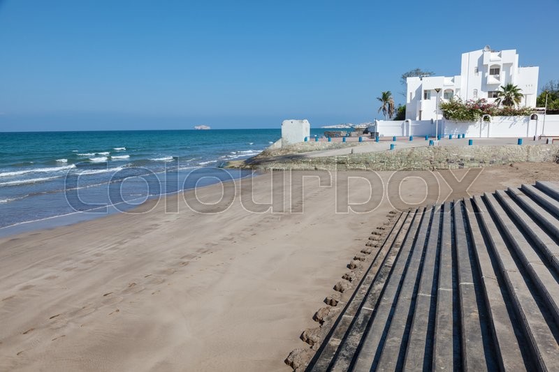 Shatti Al Qurum Beach in Muscat, ... | Stock image | Colourbox