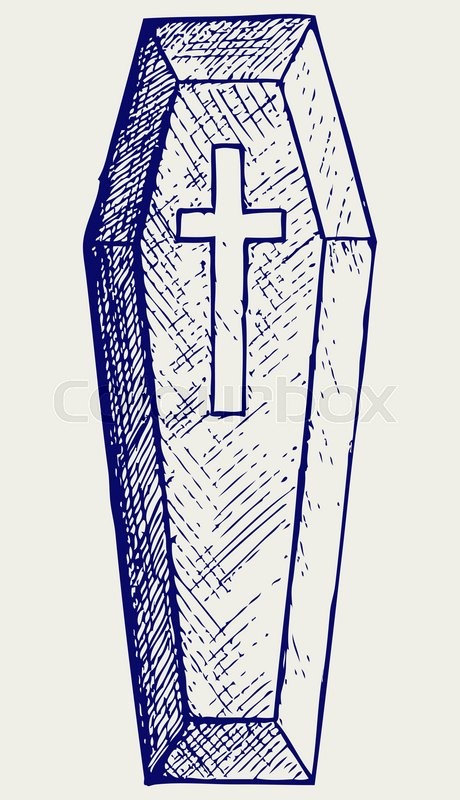 Black Casket Drawing
