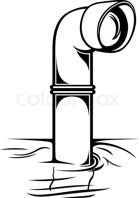 Metal periscope above the water. ... | Stock vector | Colourbox