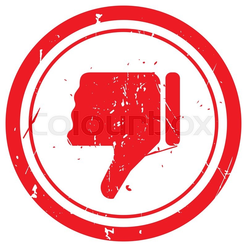 Daumen, nein, schlecht | Vektorgrafik | Colourbox