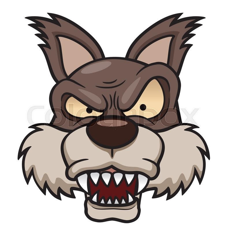 Vector illustration of cartoon wolf ... | Stock vector | Colourbox