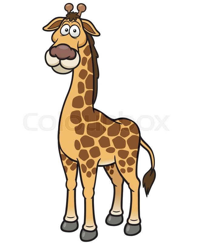 Vector illustration of giraffe cartoon | Stock vector | Colourbox