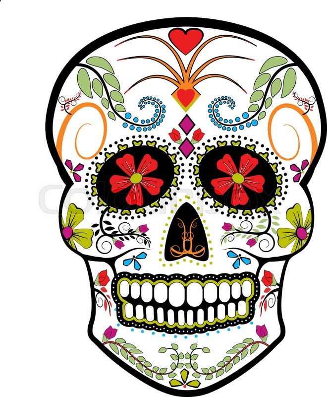 Dotd skull | Stock vector | Colourbox