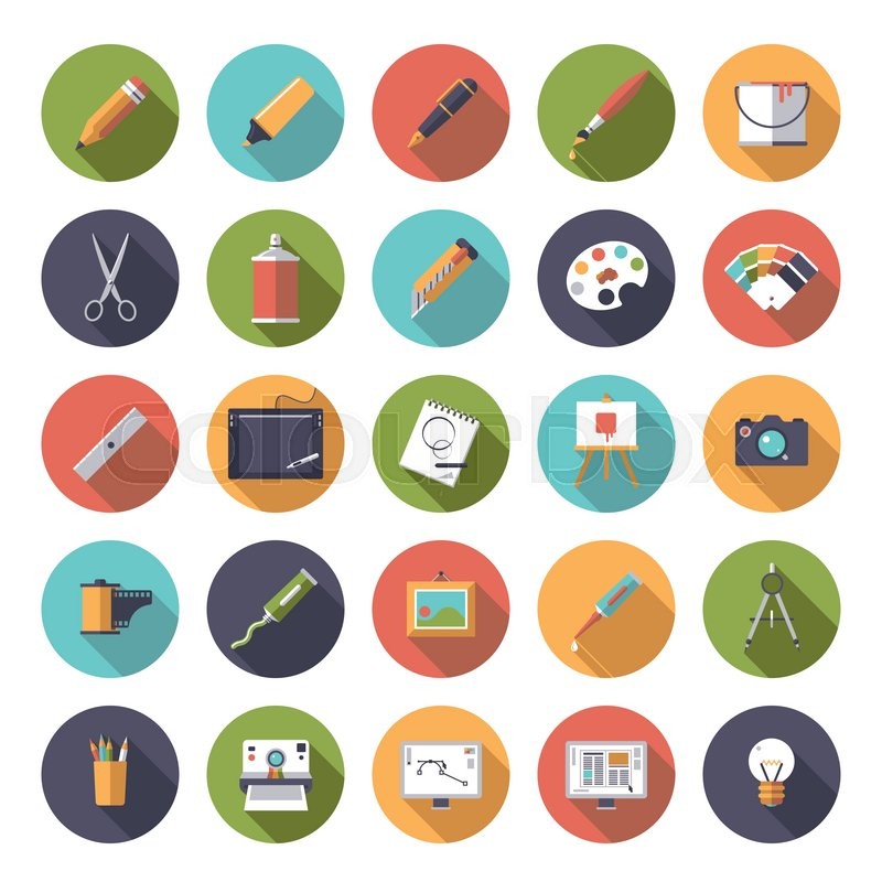 Flat Design Icons Vector