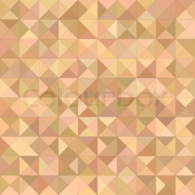 Light brown triangle mosaic vector ... | Stock vector | Colourbox