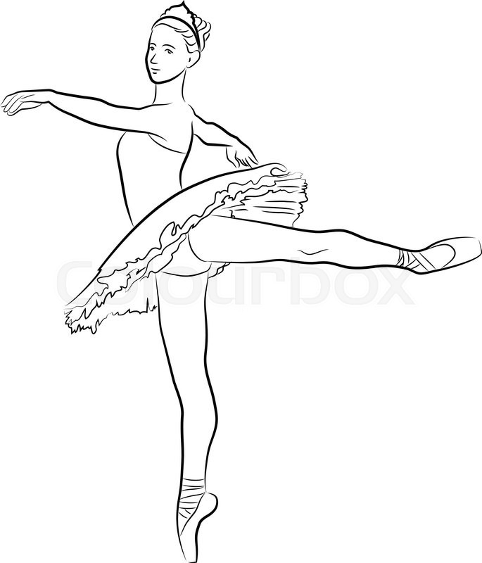 Easy Ballet Dancer Drawing