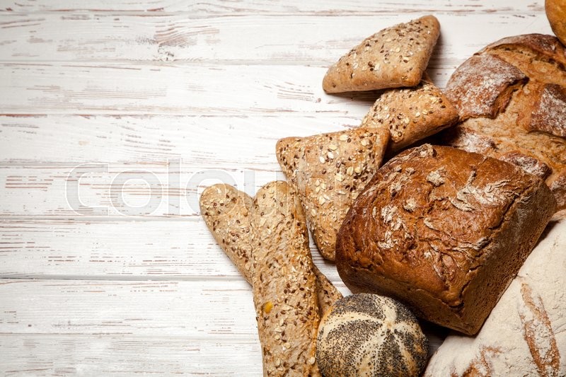 Freshly baked bread assortment on ... | Stock image | Colourbox