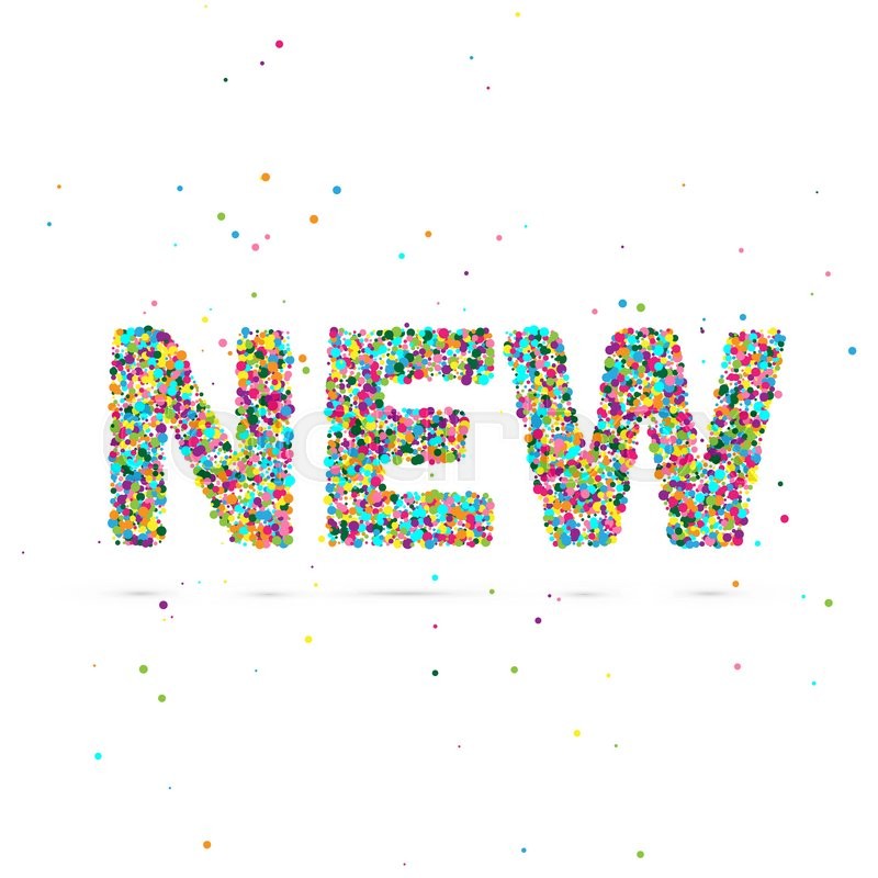 New word consisting of colored ... | Stock vector | Colourbox